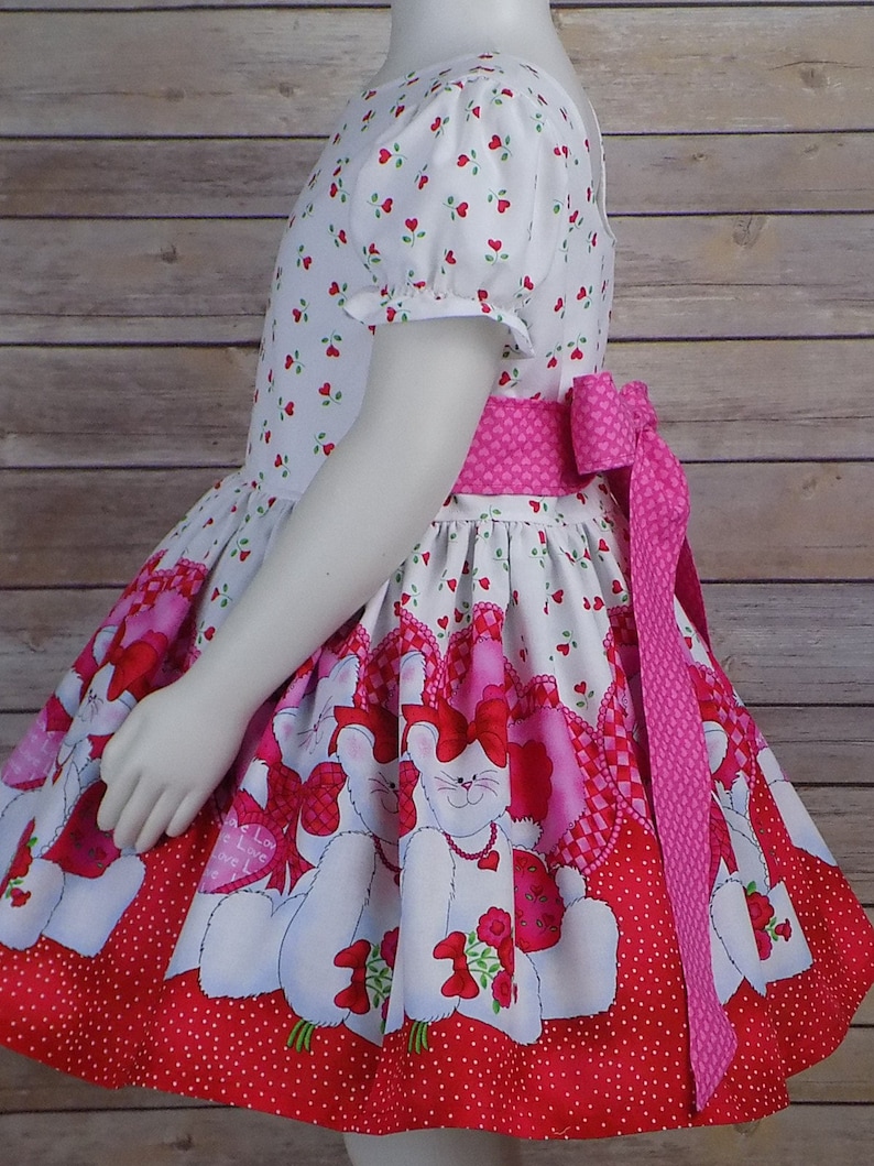 Girls Valentines Day Dress, Girls Valentines Dress, Heart Dress, Cat ...