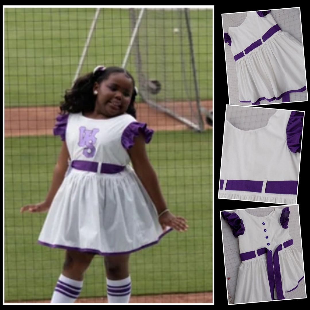 Assorted Colors Baseball Dress, Girls, Purple, Red, Uniform, Costume ...