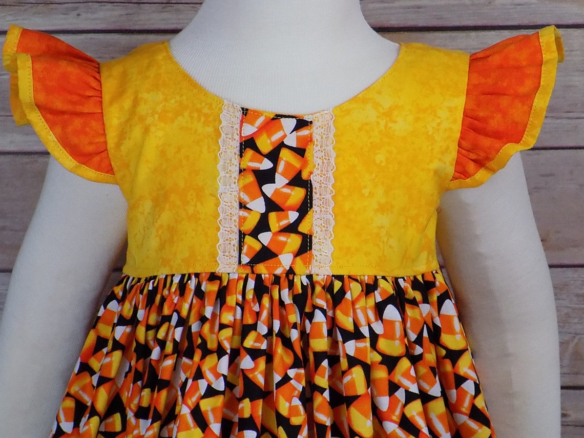 Girls CANDY CORN Dress Outfit Girls HALLOWEEN Dress | Etsy