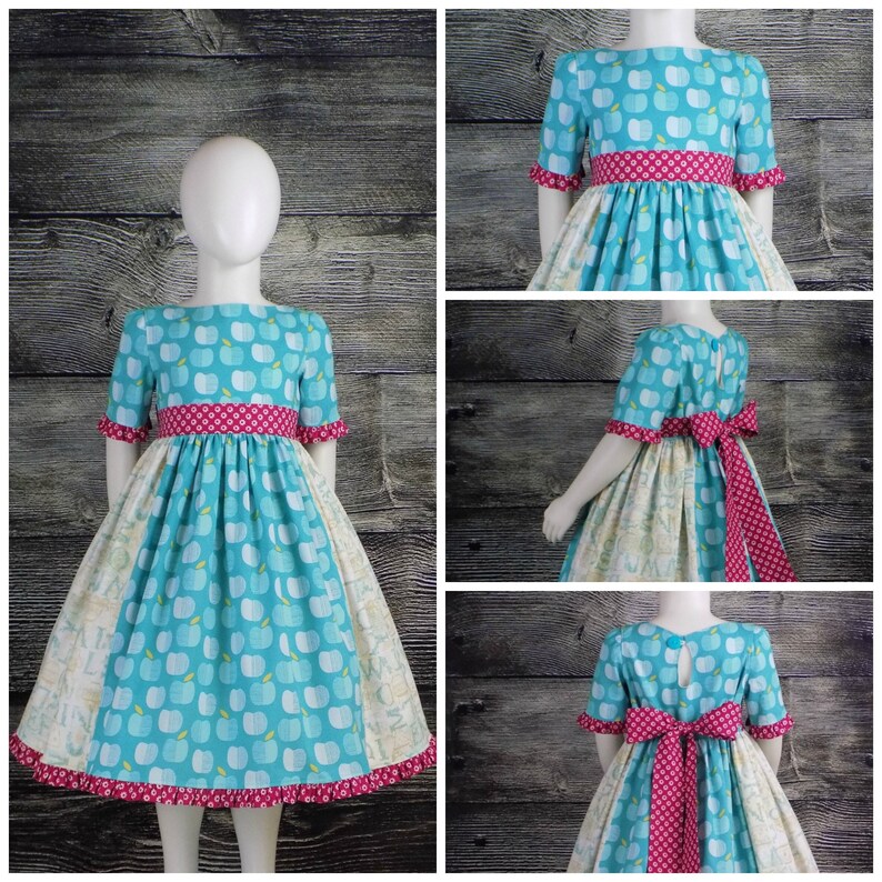 Apple Dress School Dress ABC Back to School First Day | Etsy