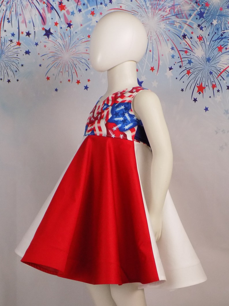 Patriotic Pageant Dress RWB Wear OOC Red White Blue Flag - Etsy