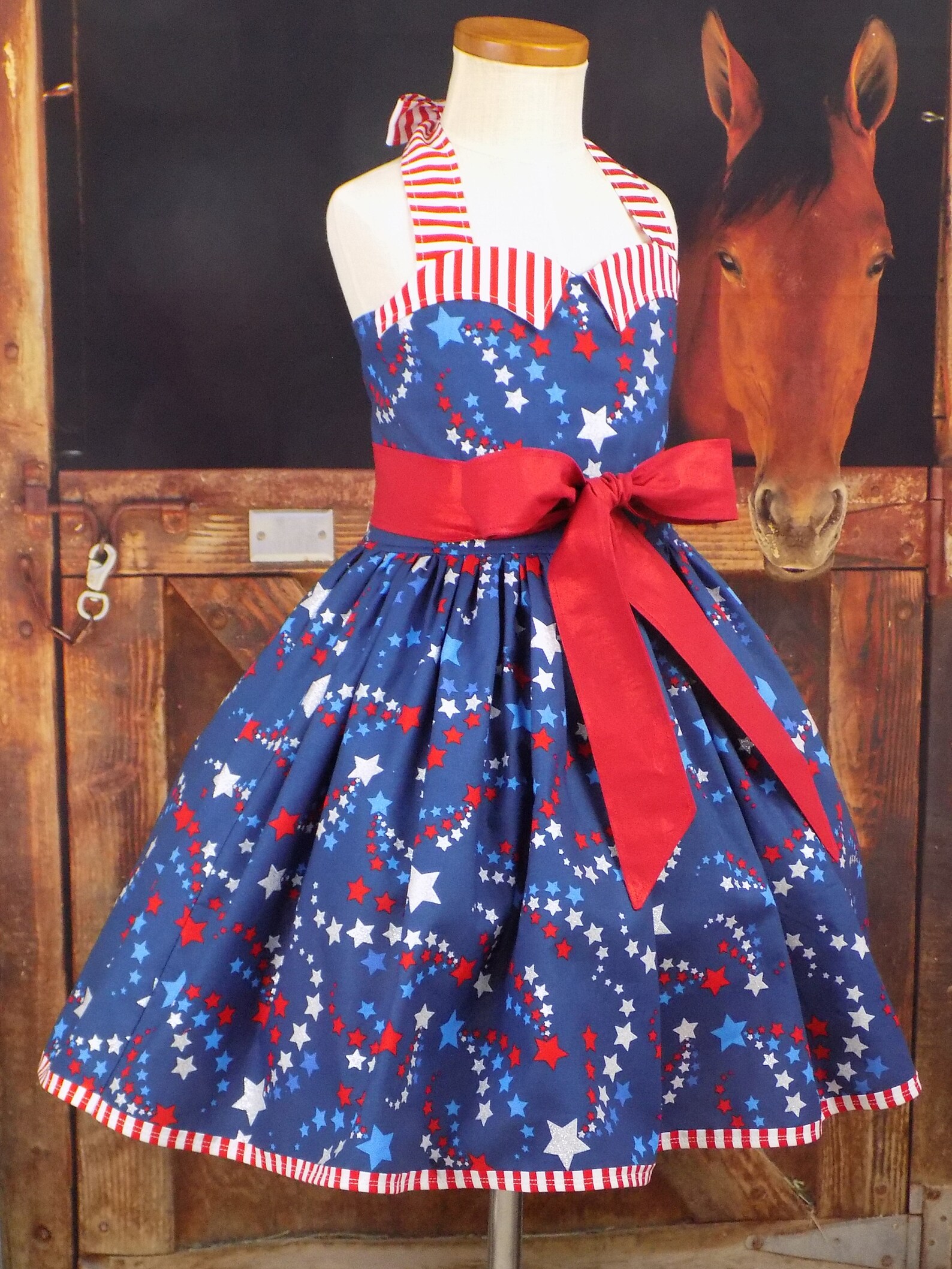 Patriotic Pageant Dress Stars 50s Dress Pageant Wear - Etsy