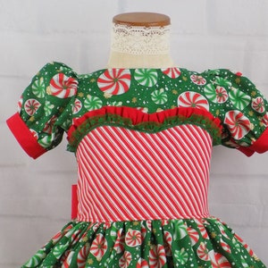 Peppermint Swirl Christmas Dress for Toddler Girls, Pageant OOC Candy ...
