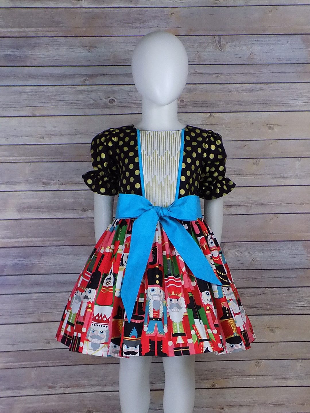 Nutcracker Dress, Girls, Fancy, Christmas Dress, Black Gold, Red ...