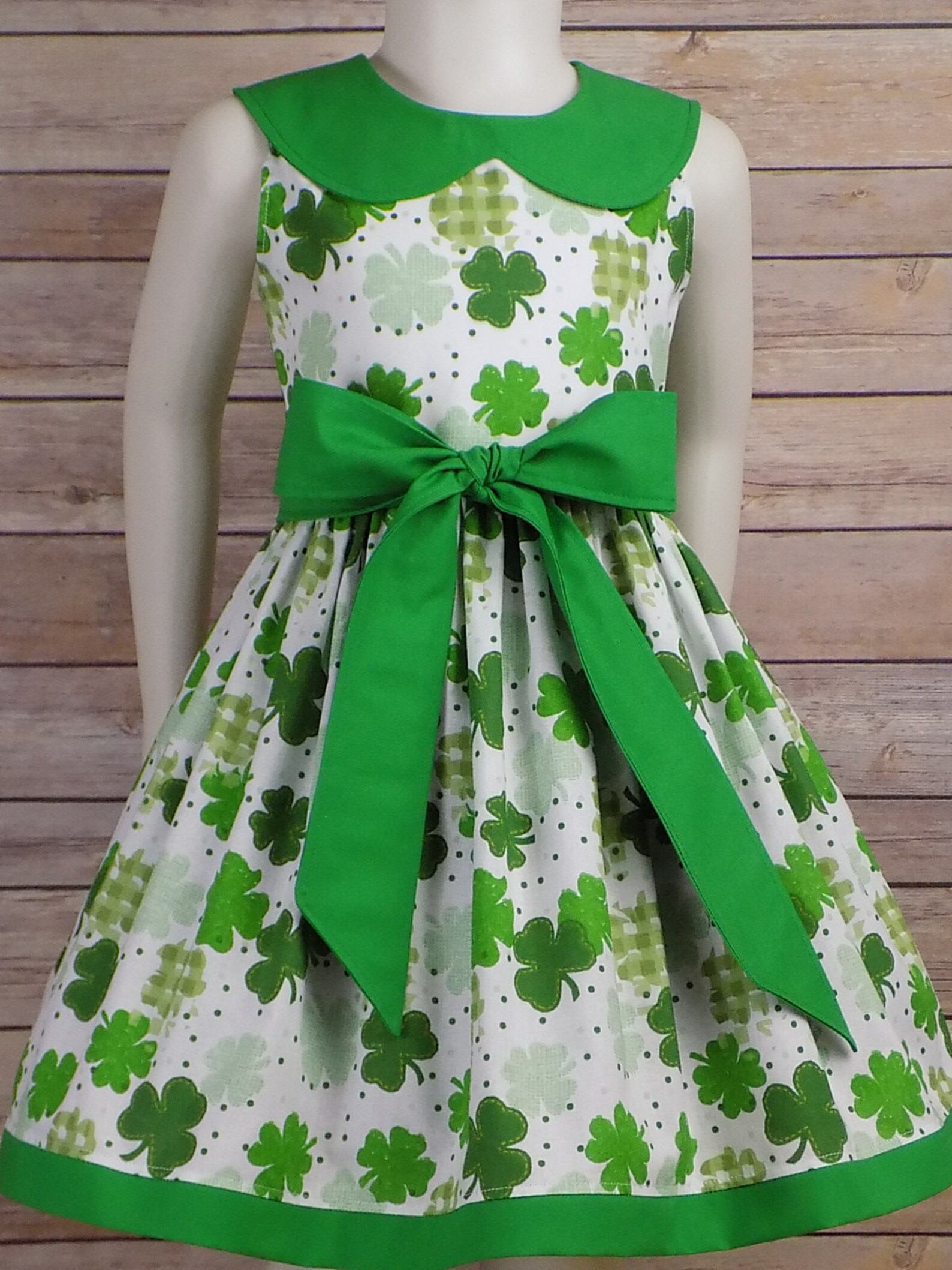Girls Shamrock Dress, St Patricks Day Dress, Green, Toddler, Parade ...