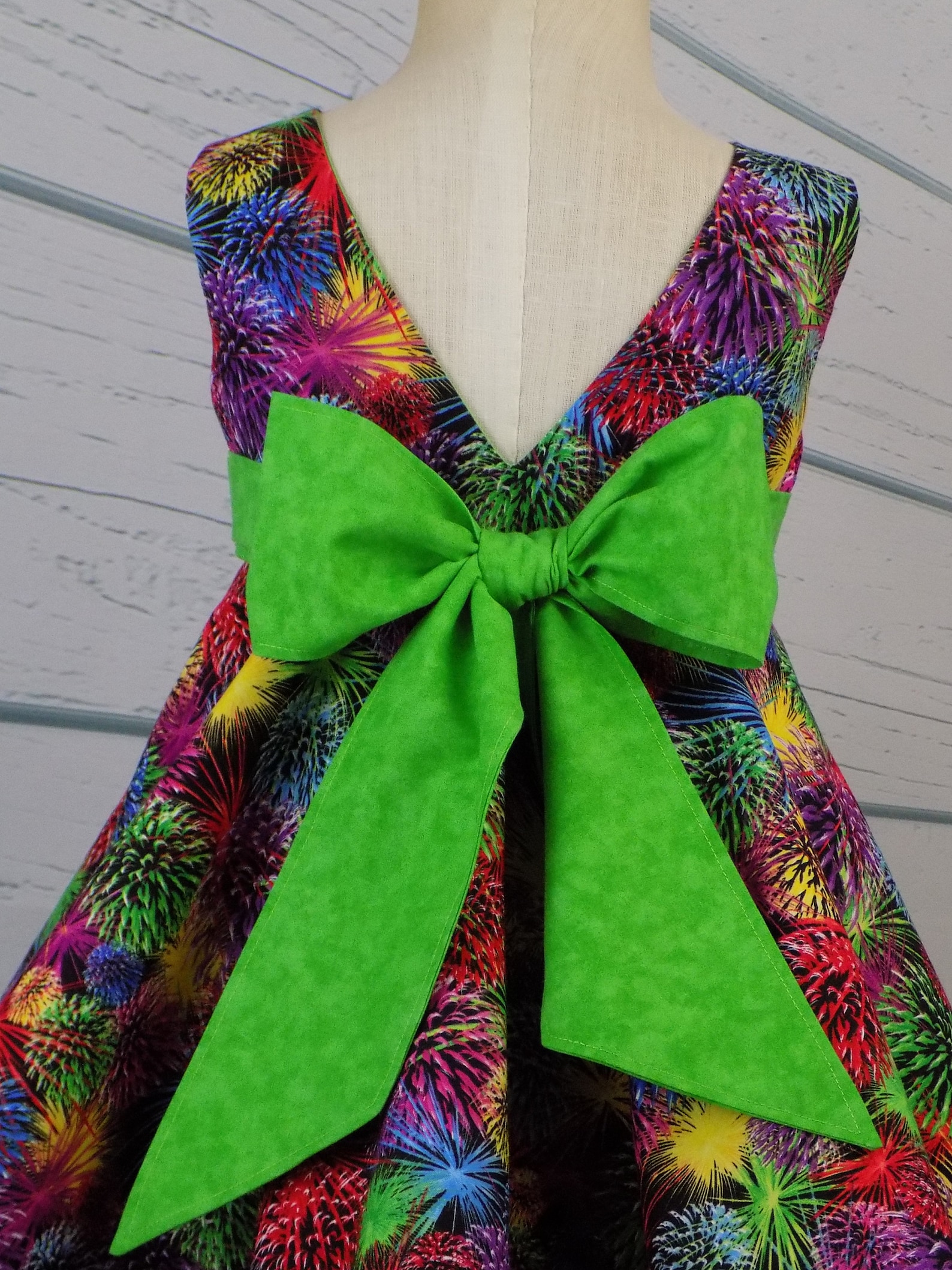 Girls Celebration Fireworks 4th July Dress Mardi Gras | Etsy