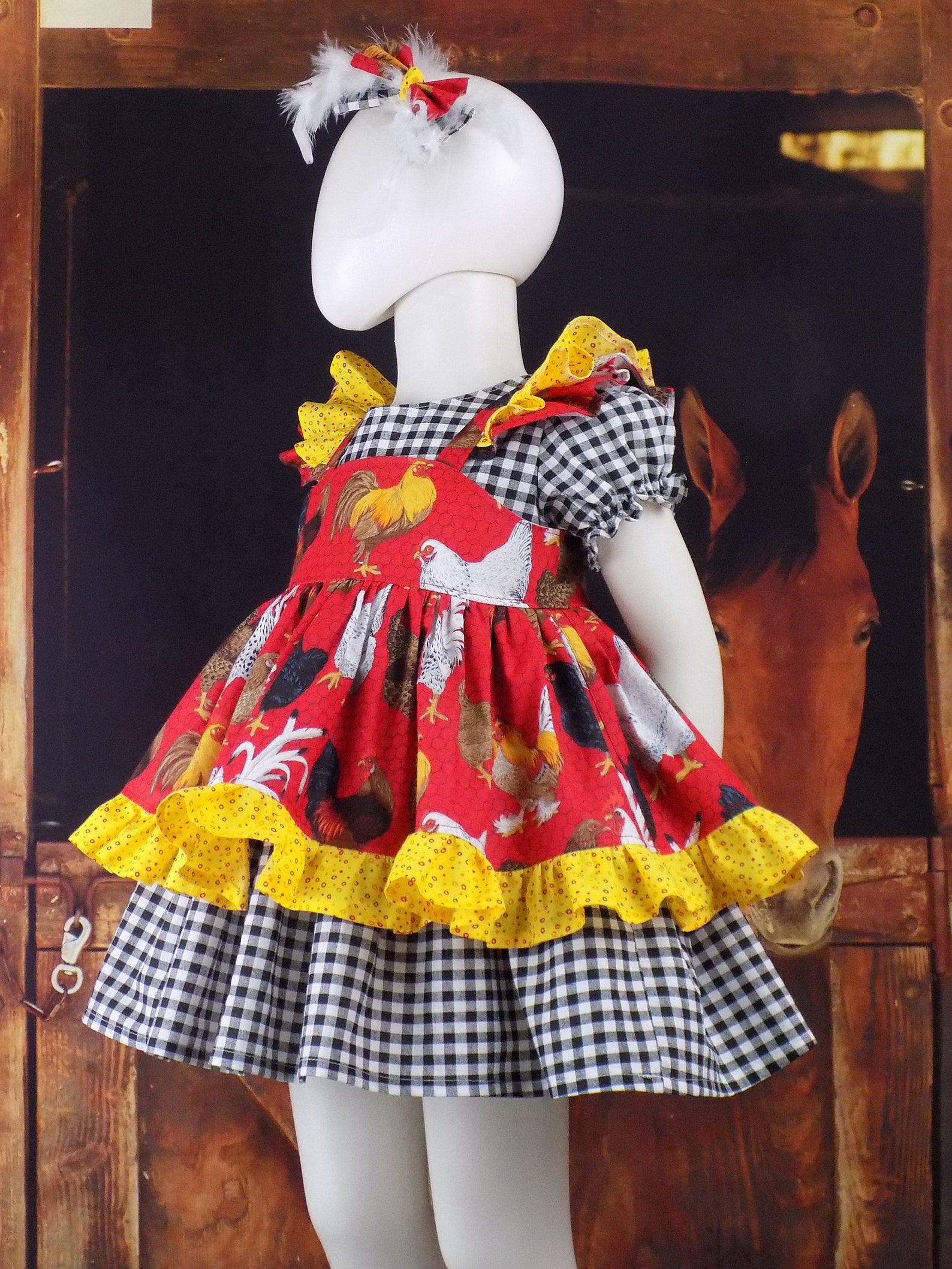 Chicken Dress Chicken Pageant Farm Dress Girl 1st - Etsy