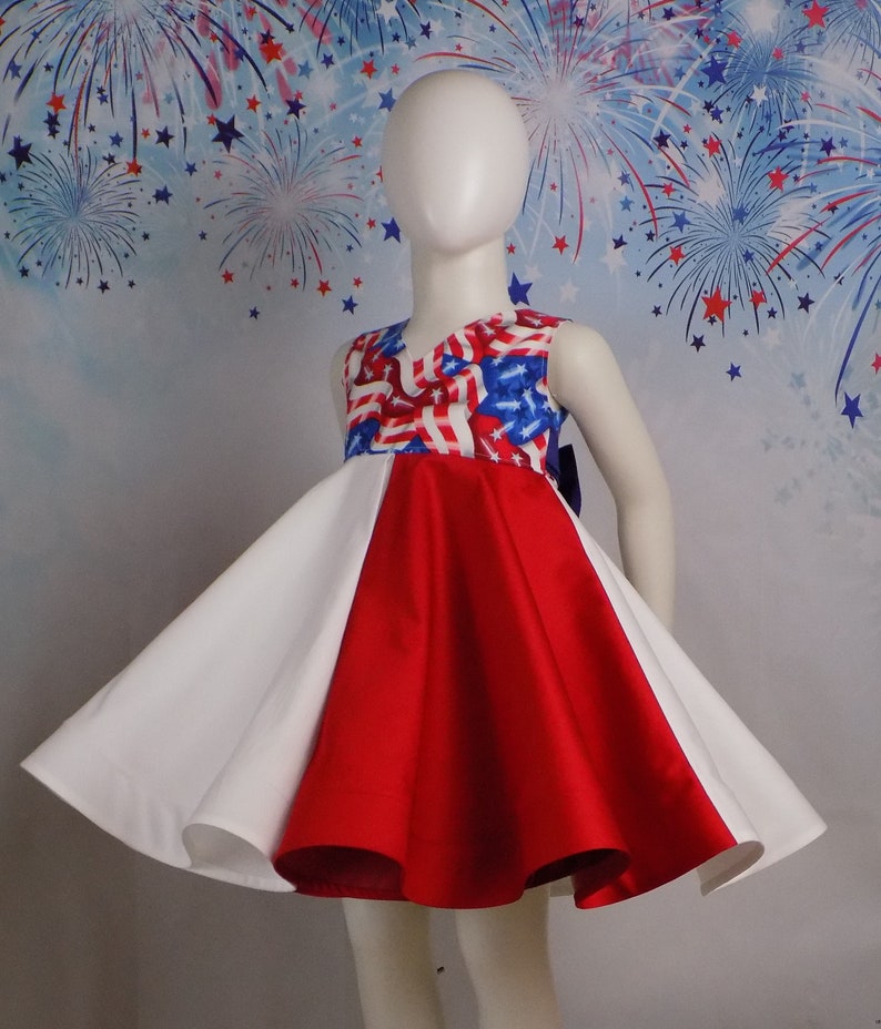 Patriotic Pageant Dress RWB Wear OOC Red White Blue Flag - Etsy