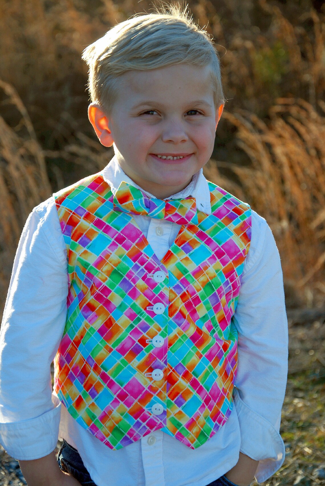 Boys Easter Vest Spring Vest Plaid Vest Baby Toddler | Etsy