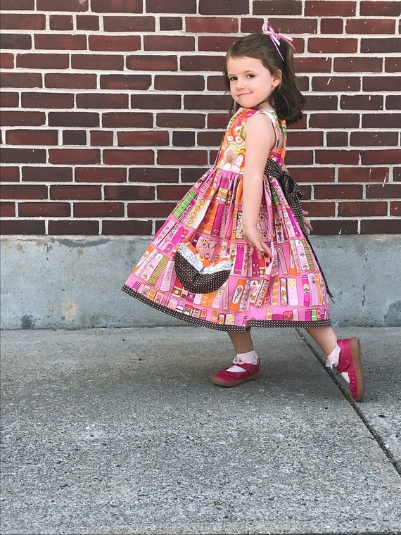 Book Dress School Dress Back to School First Day Reading | Etsy