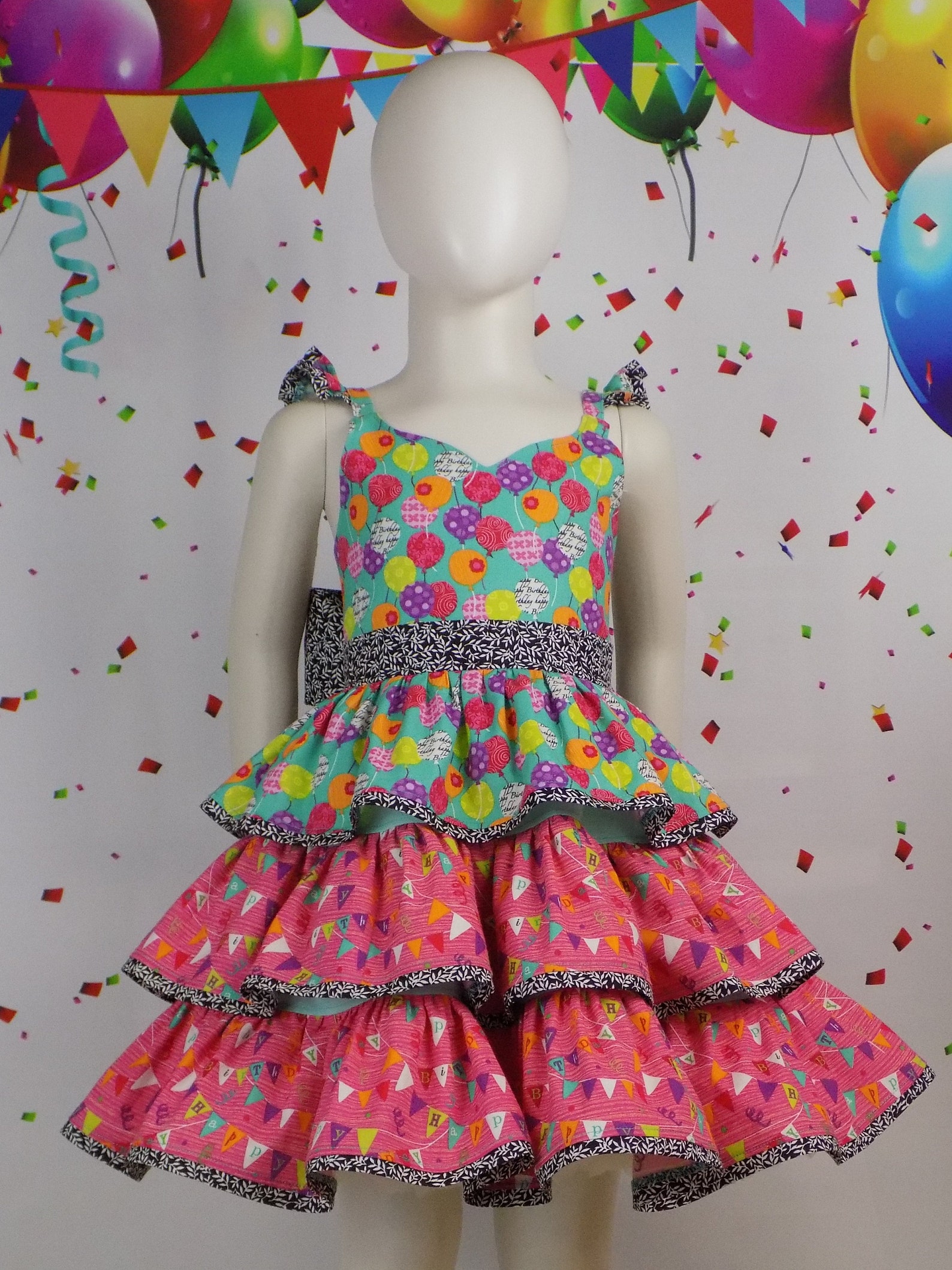 Girls Birthday Dress Happy Birthday Ruffle Dress Layers - Etsy