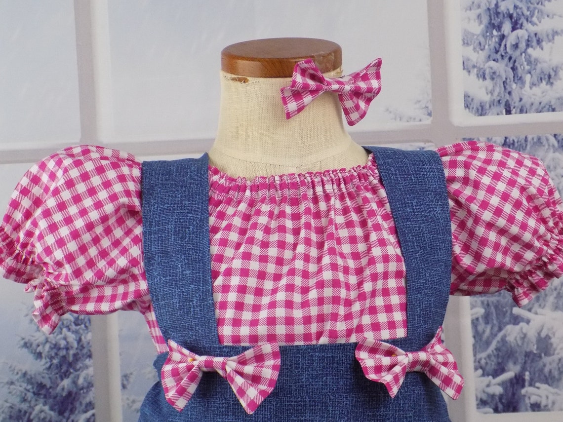 Denim Pageant Wear Pink Girl Western Dress Country Western - Etsy