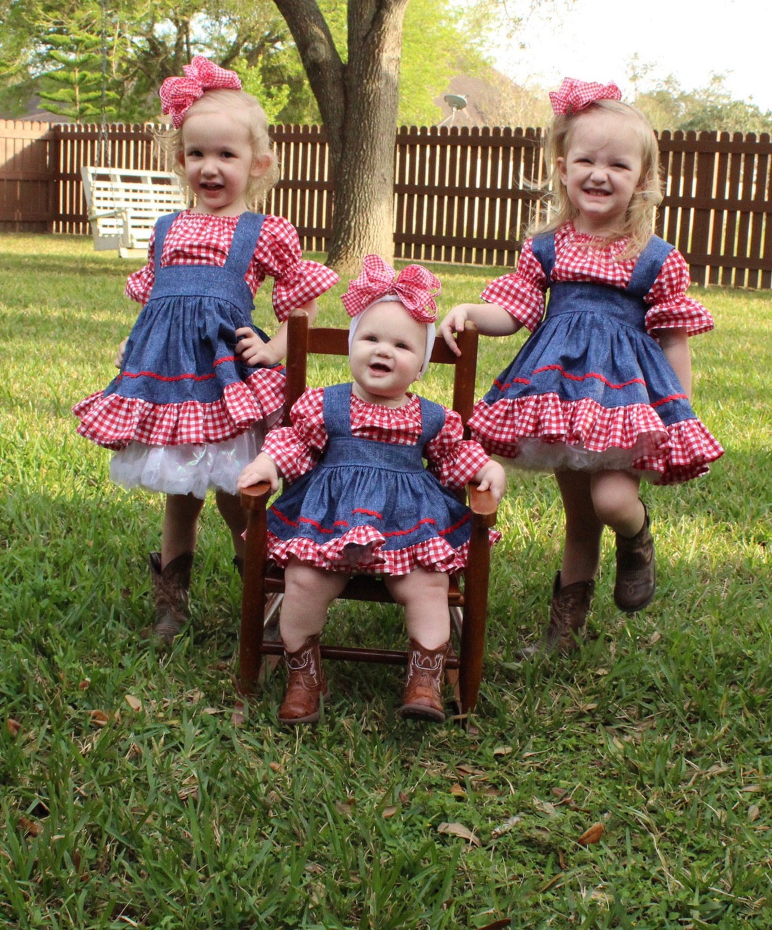 Girl Western Dress Country Pageant Denim Wear OOC Outfit | Etsy