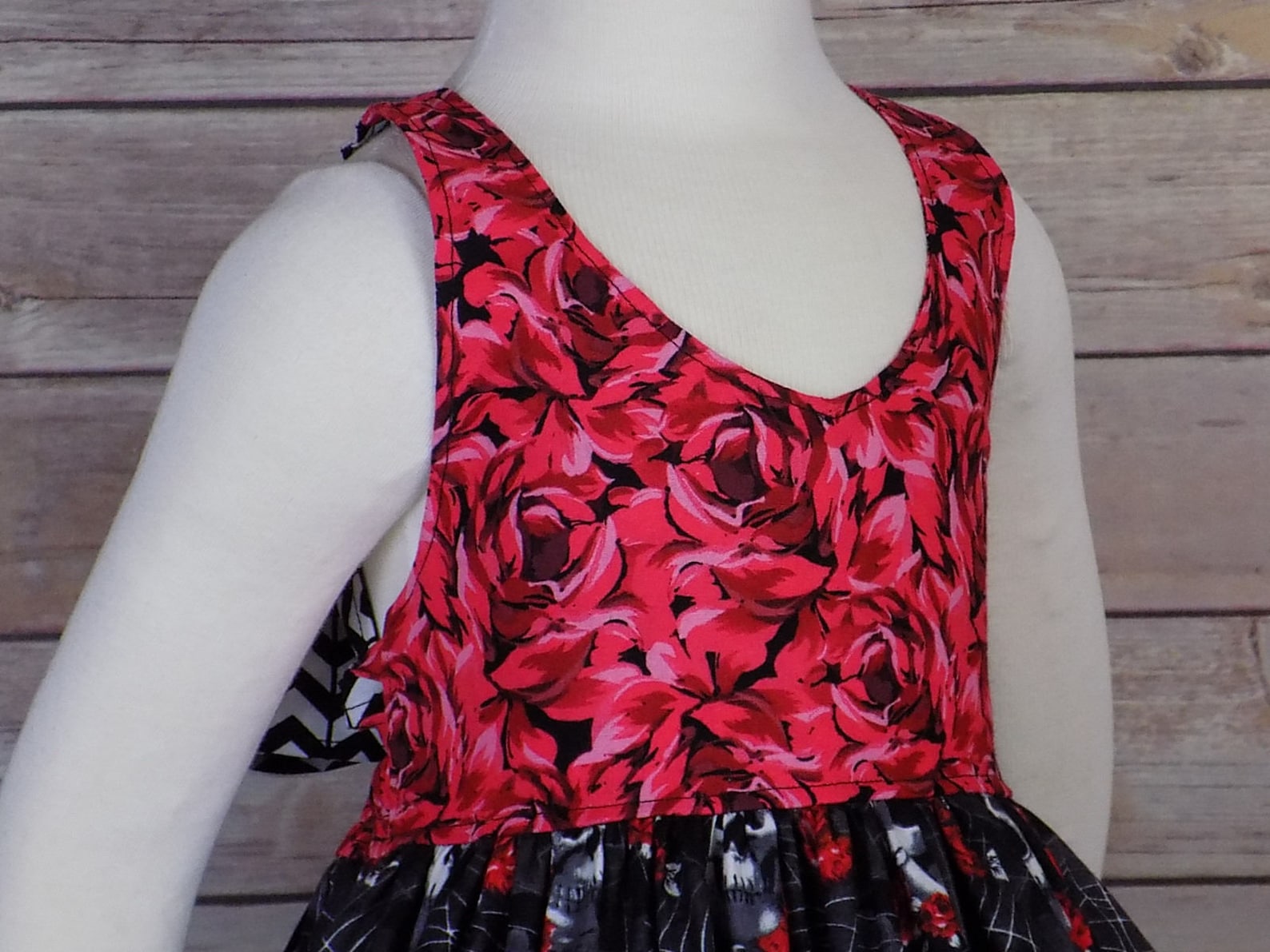 Girl Skull Dress, Day of the Dead, Halloween, Skeleton, Rose, Sugar ...
