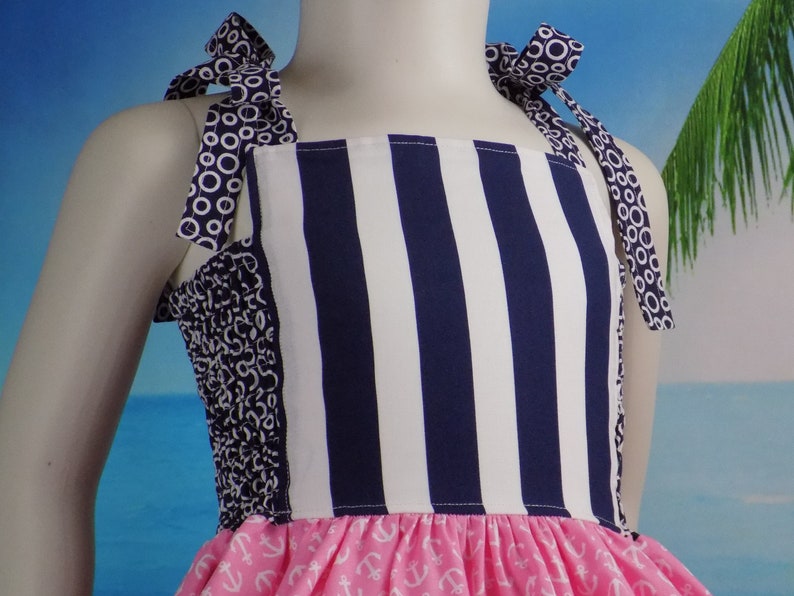 Anchor Dress Nautical Sailor High Low Pageant Casual - Etsy