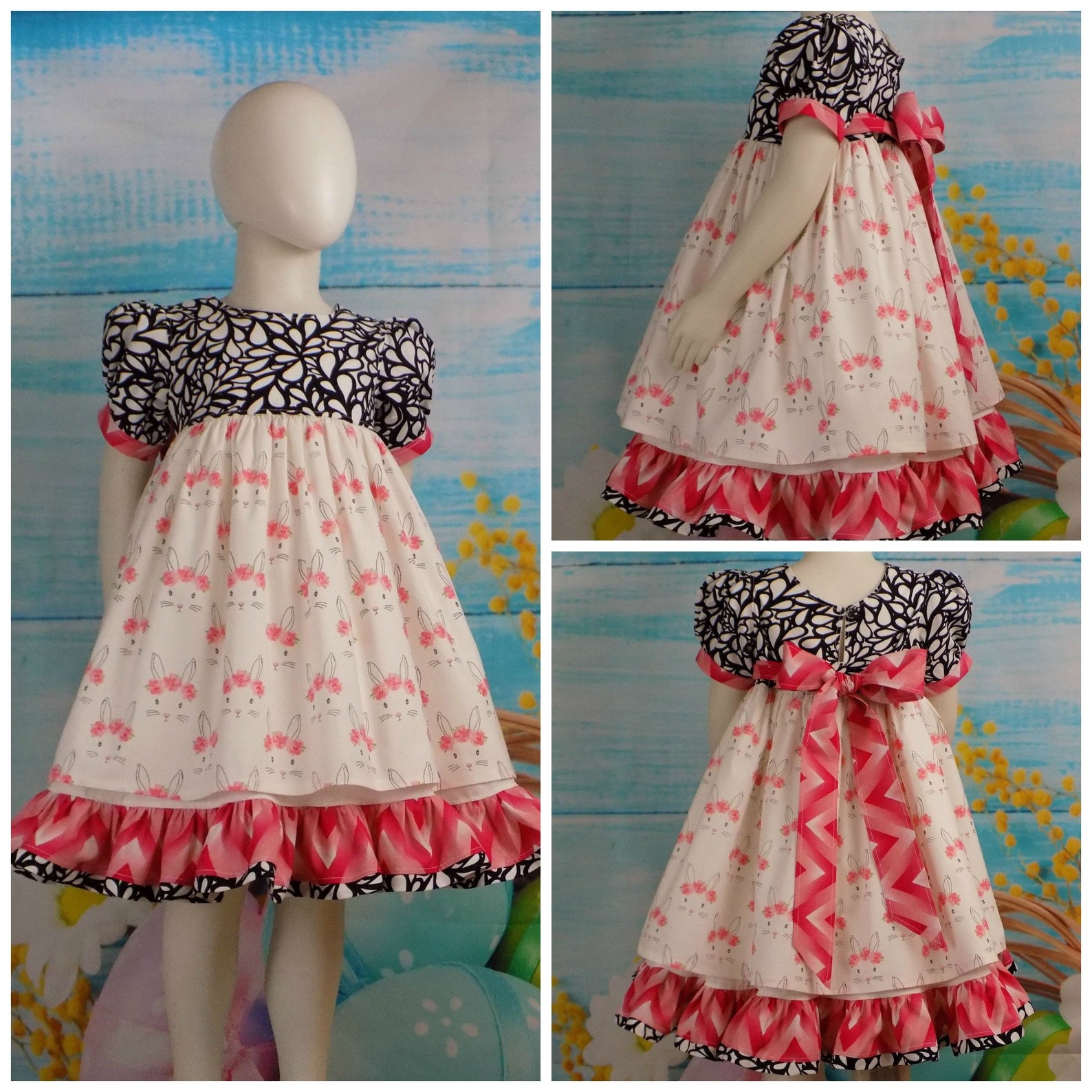 5T Girl Bunny Dress READY to SHIP Girls Easter Dress - Etsy