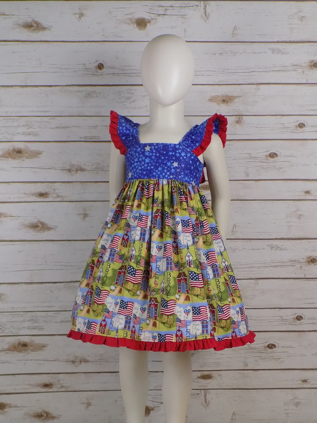 Girls, Patriotic Dress, 4th of July Dress, Pageant, Stars, Flags ...