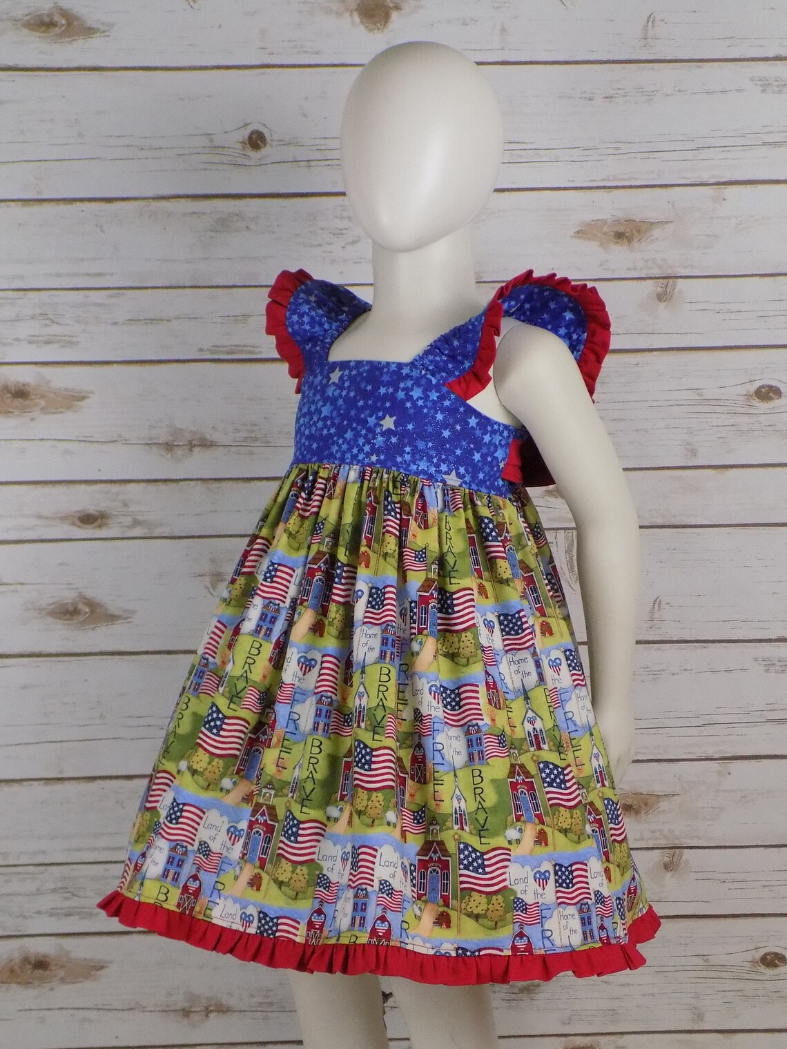 Girls Patriotic Dress 4th of July Dress Pageant Stars - Etsy