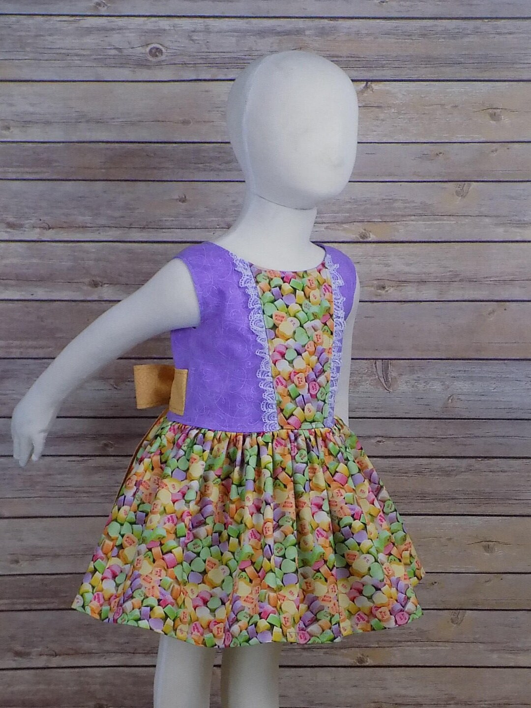 2T Girls Heart Dress, Valentines Day Dress, Ready to Ship, Candy Hearts ...