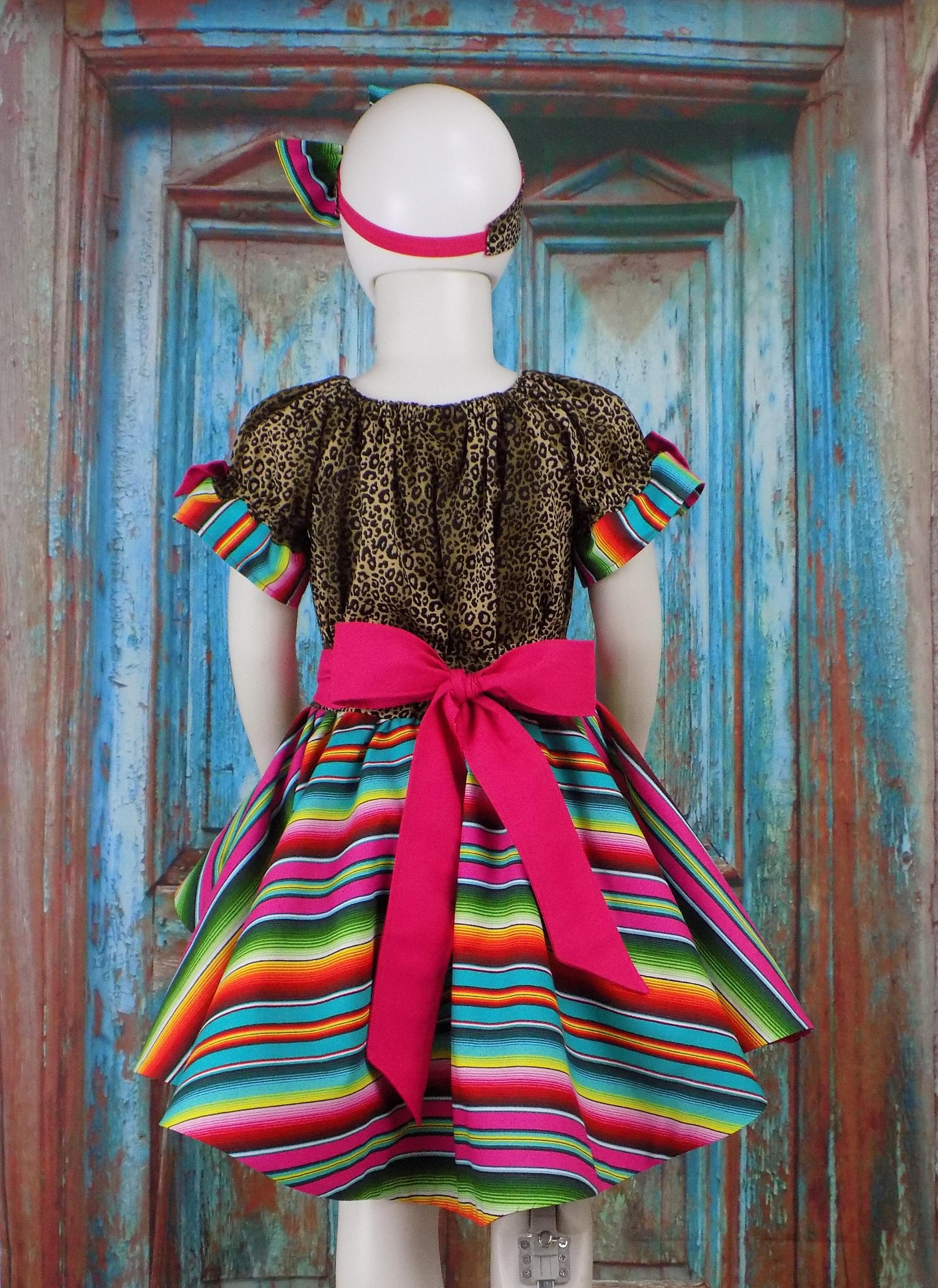 Girls Fiesta Outfit Fiesta Dress Pageant OOC Serape Dress | Etsy