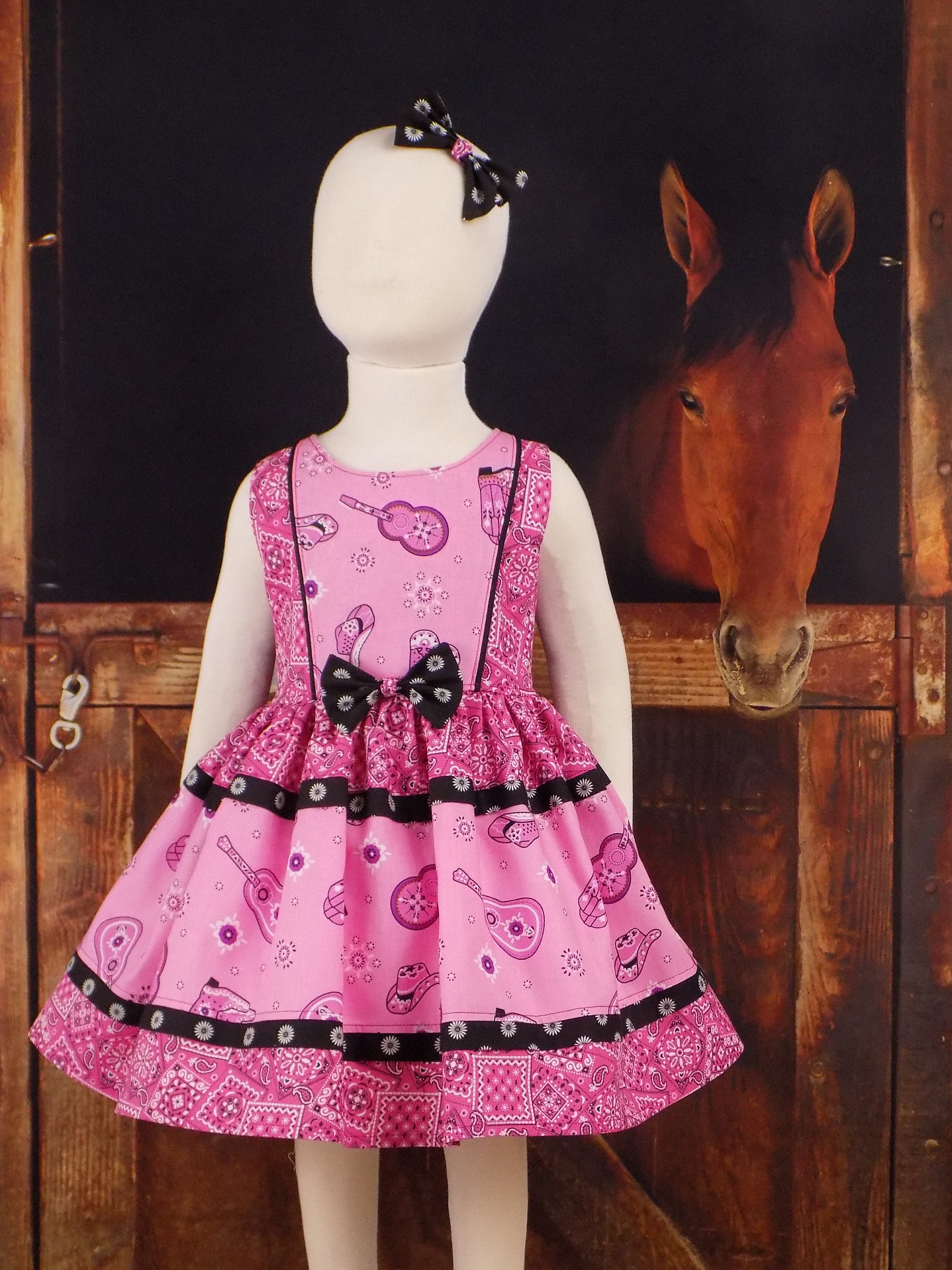 Girls Pink Western Wear Pink Cowgirl Dress Pink Cowgirl - Etsy UK