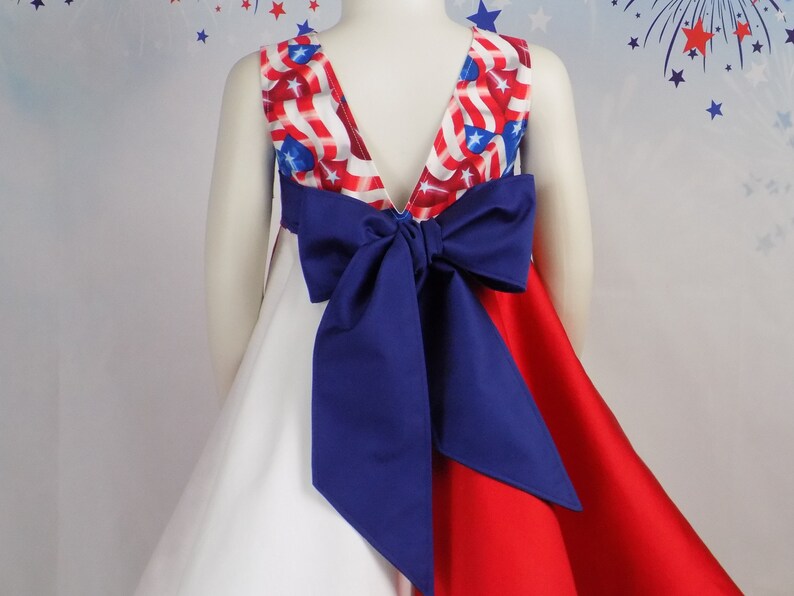 Patriotic Pageant Dress RWB Wear OOC Red White Blue Flag - Etsy