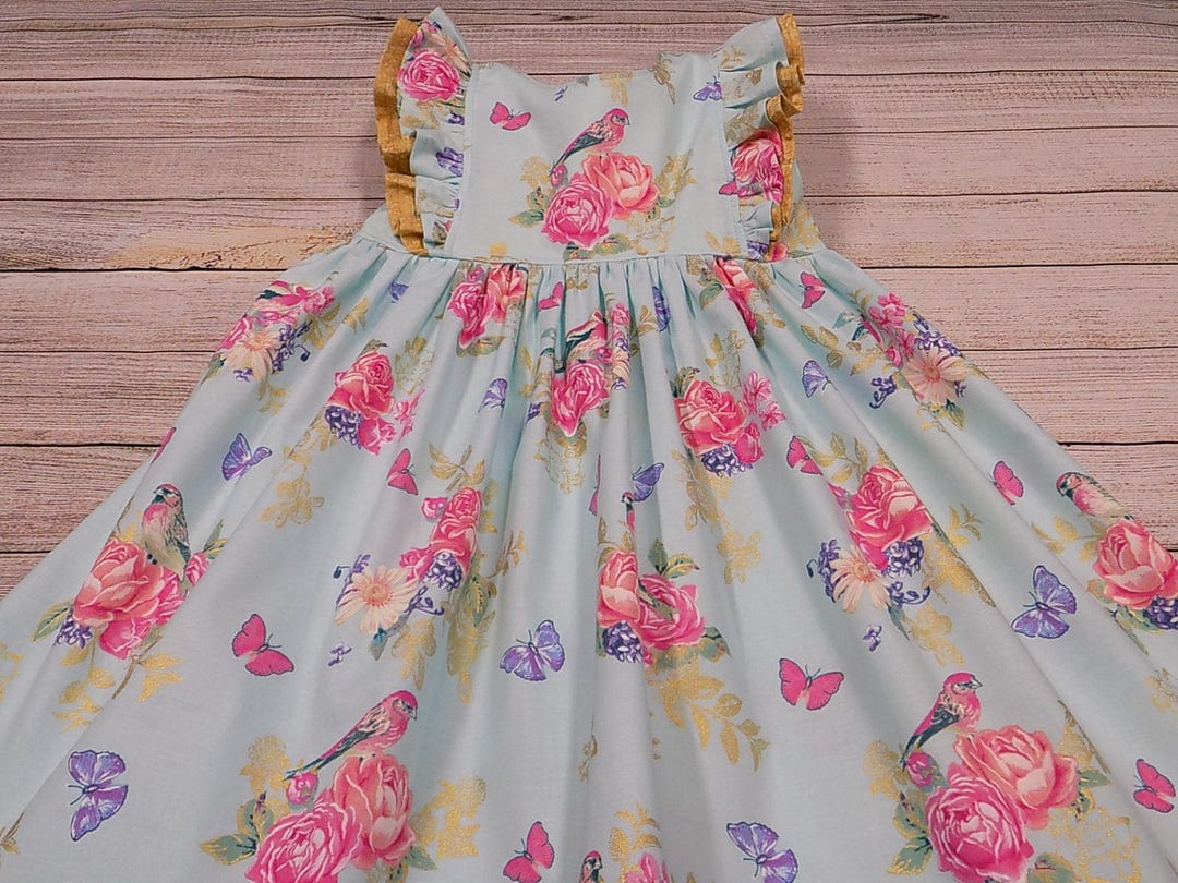 Size 5, Girls, Easter Dress, READY to SHIP, Spring Dress, Floral Dress ...