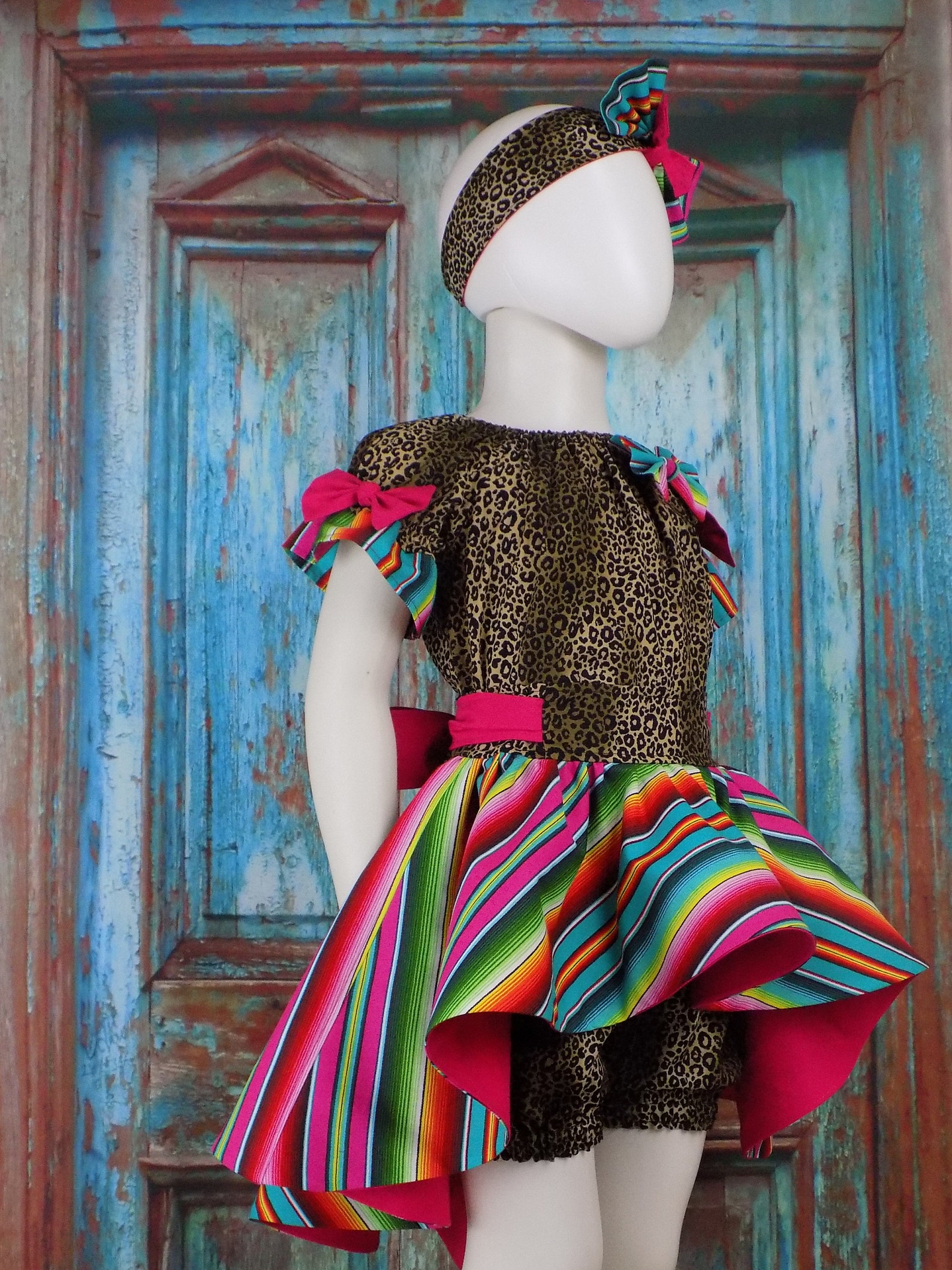 Girls Fiesta Outfit Fiesta Dress Pageant OOC Serape Dress | Etsy