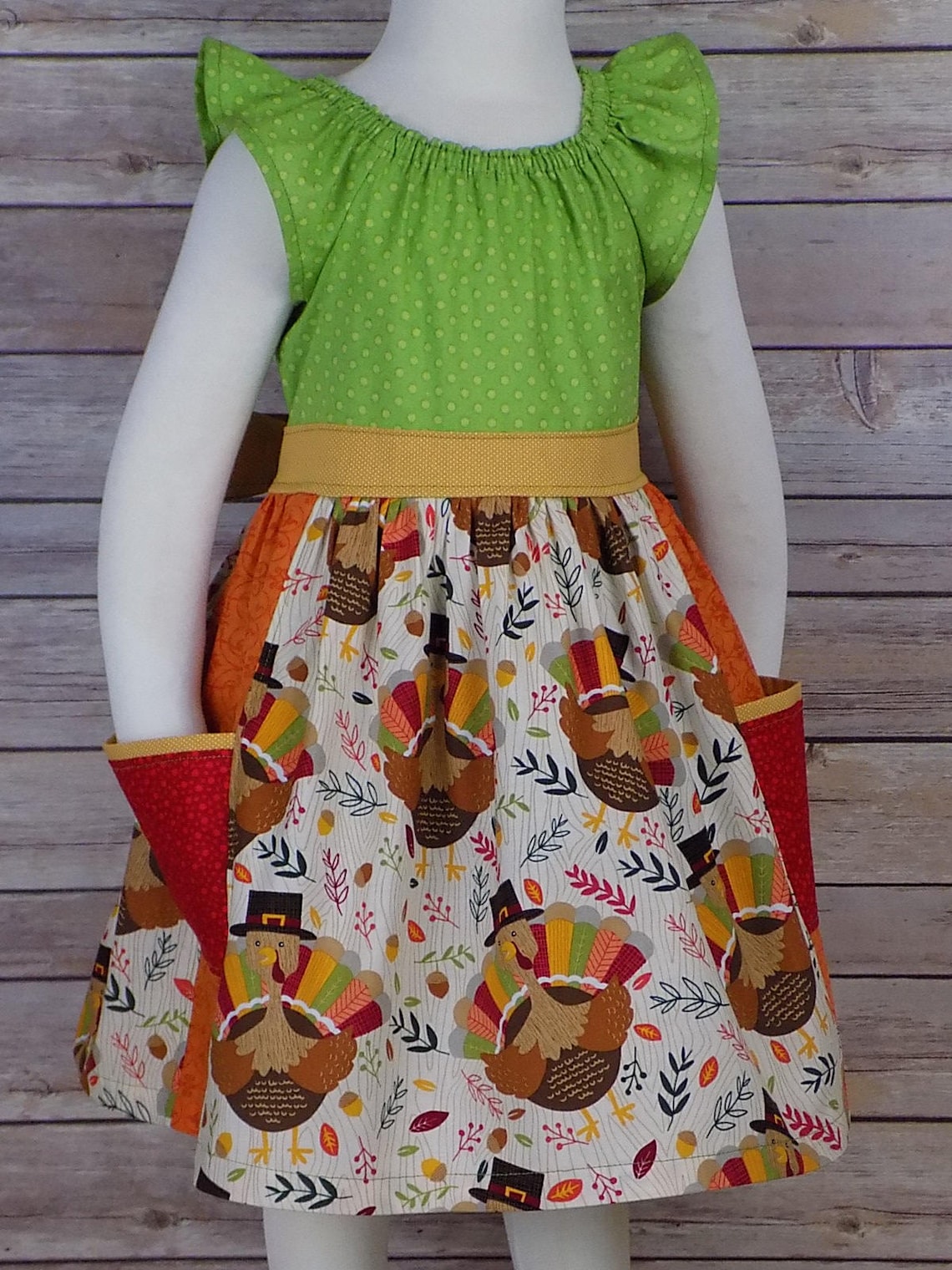 2T Thanksgiving Dress Turkey Dress READY to SHIP - Etsy