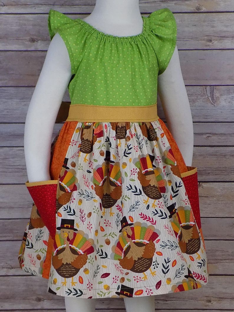 2T Thanksgiving Dress, Turkey Dress, READY to SHIP, Thanksgiving Outfit ...