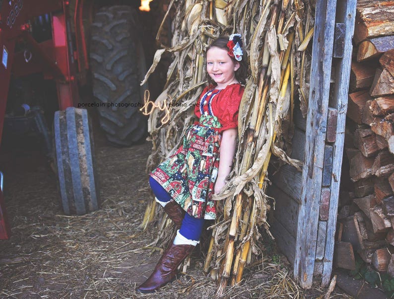 Girls Horse Dress Tween Red Barn Cowgirl Juniors - Etsy