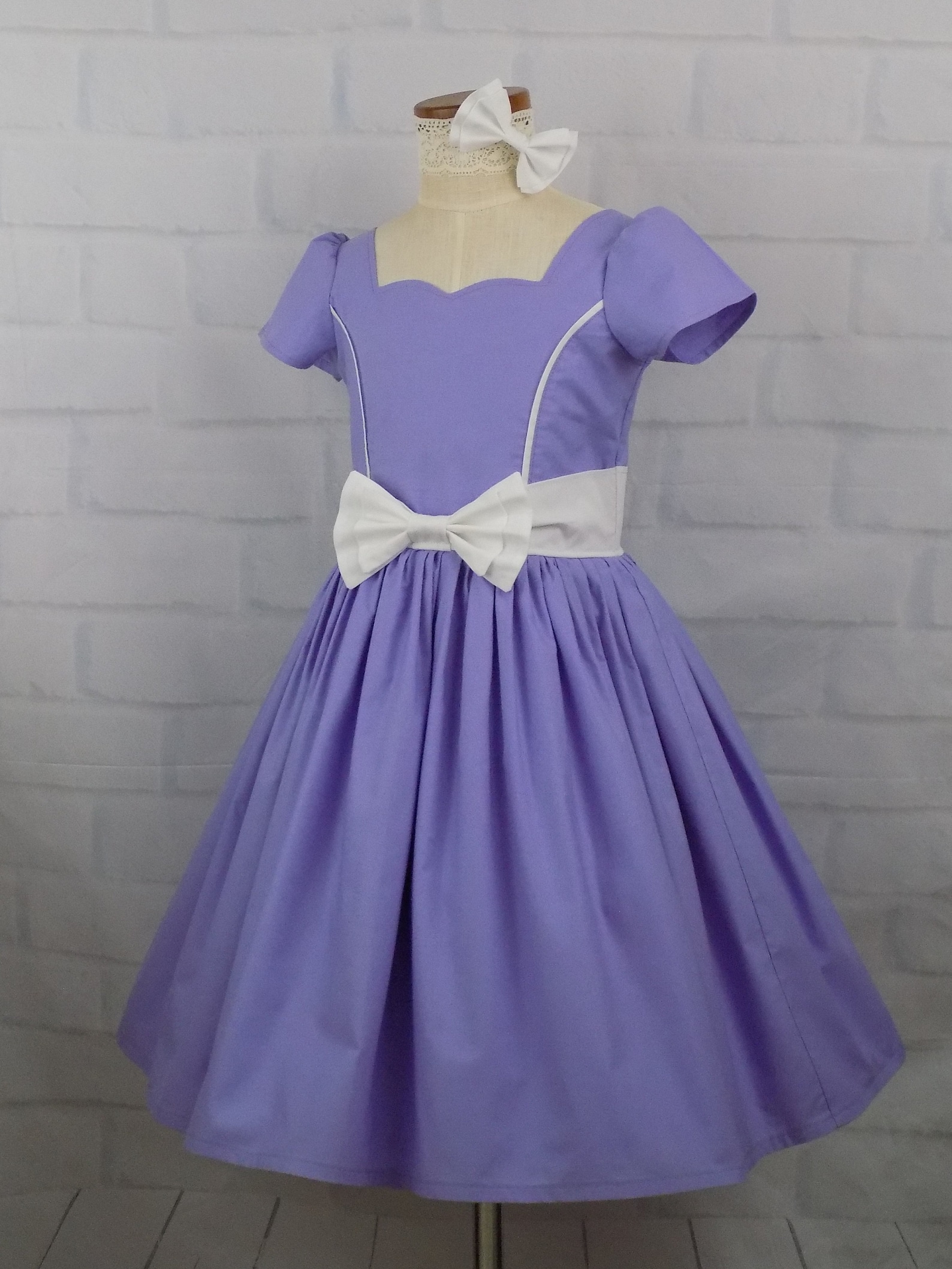 Interview Dress for Pageant, Girls Solid Color Cotton or Poly Cotton ...