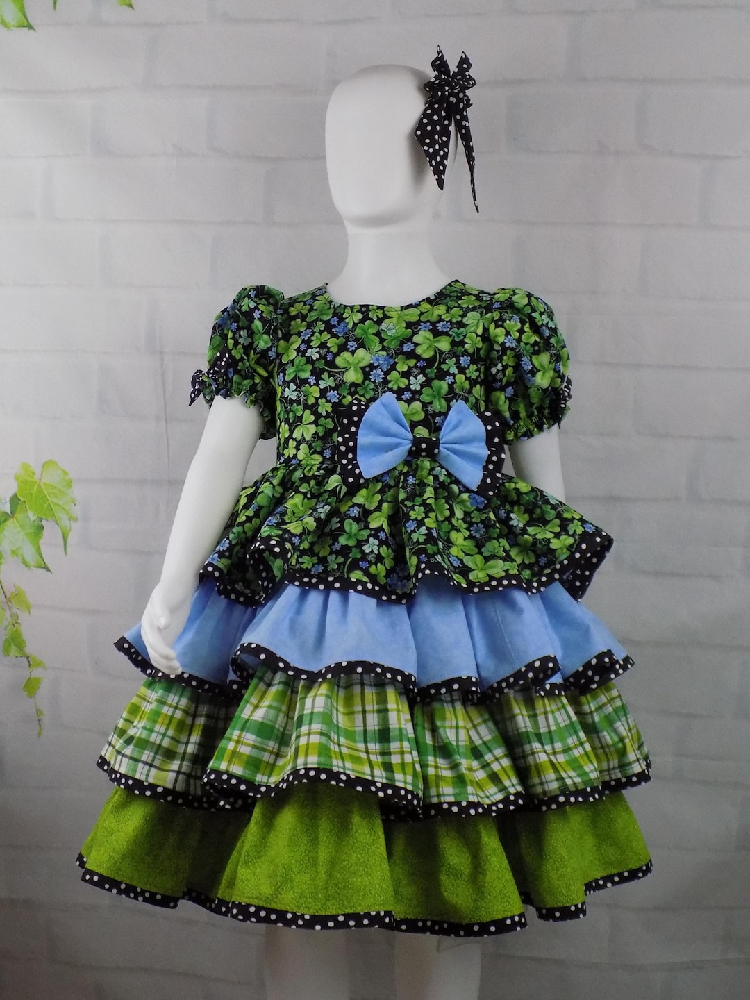 Girl Shamrock Ruffle Dress Perfect for St. Patrick's Day Pageant ...