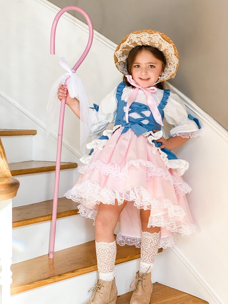 Girls Halloween Costume Pageant OOC Pink Blue White Pageant - Etsy