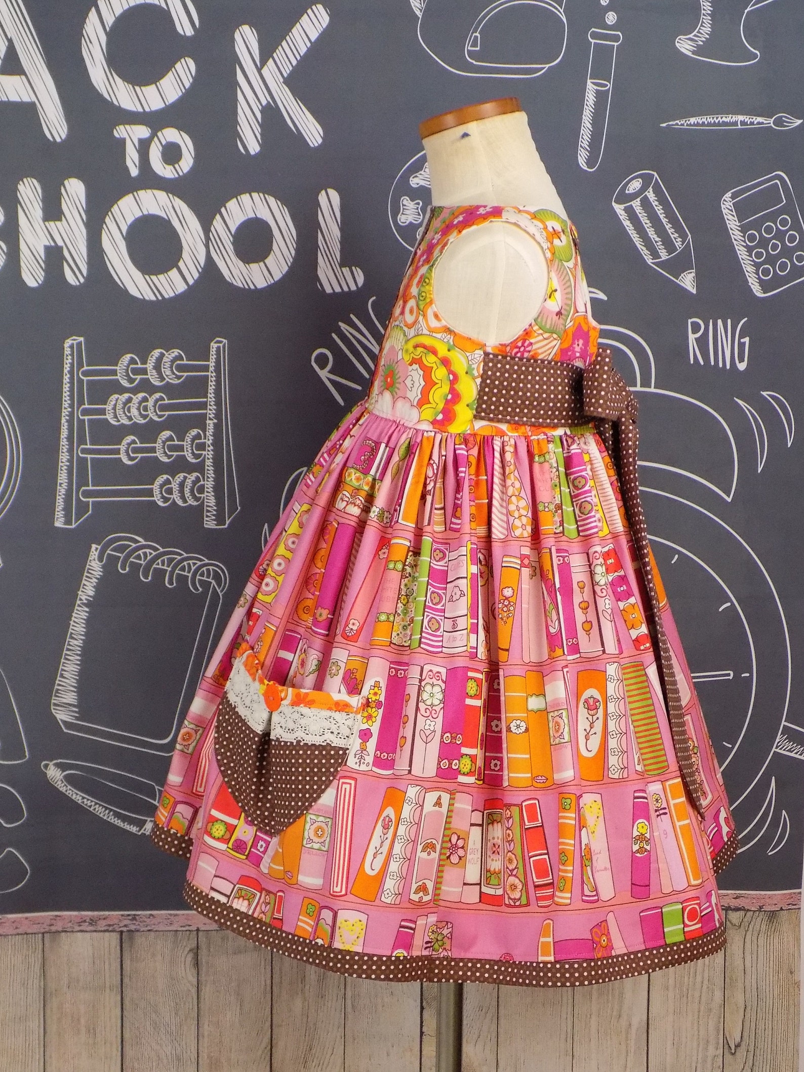 Book Dress School Dress Back to School First Day Reading | Etsy