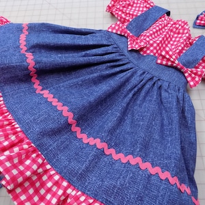 Denim Pageant Wear Hot Pink Girls Western Dress, Country, Western OOC ...