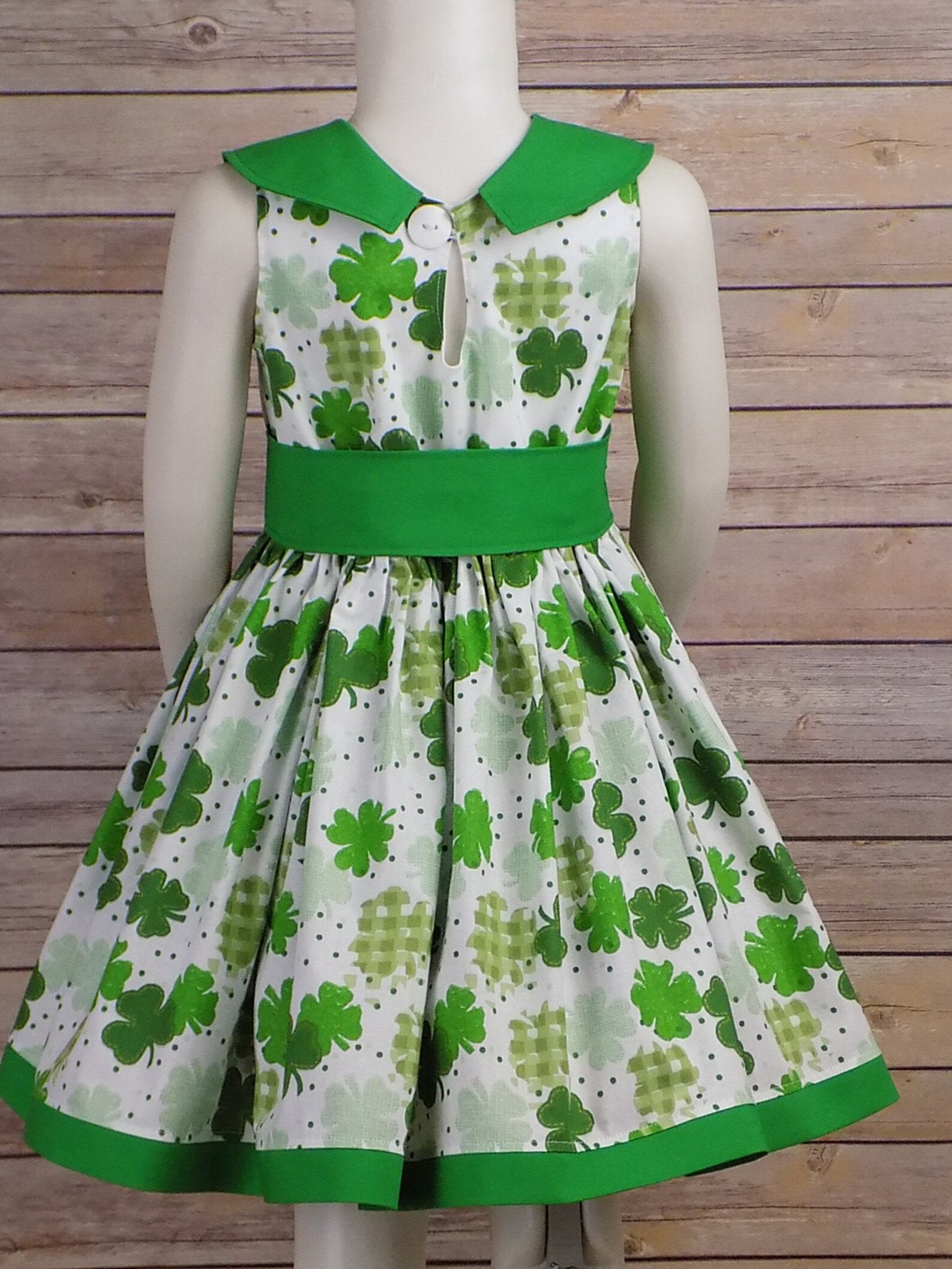 Girls Shamrock Dress, St Patricks Day Dress, Green, Toddler, Parade ...