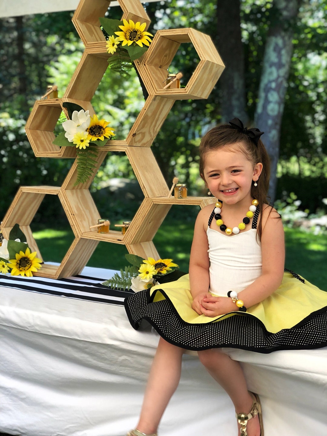 Bee Dress, Pageant, OOC, Halter Dress, Open Back, Adjustable, Yellow ...