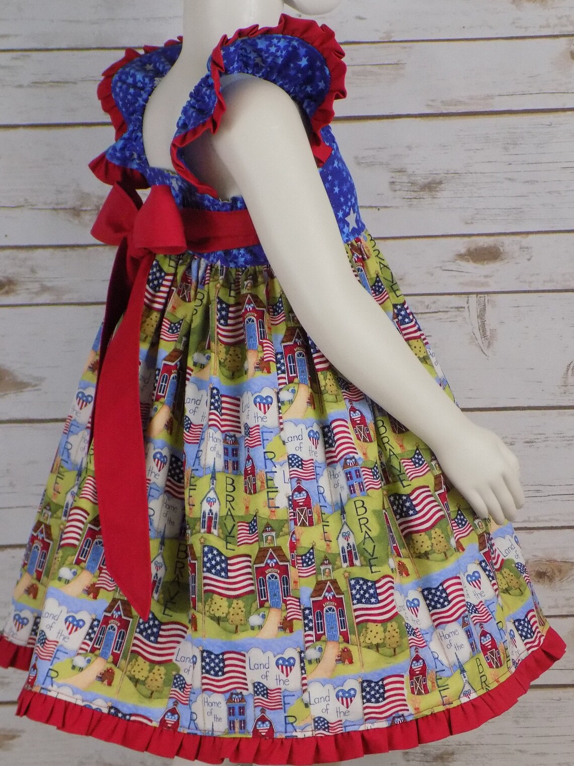 Girls Patriotic Dress 4th of July Dress Pageant Stars - Etsy