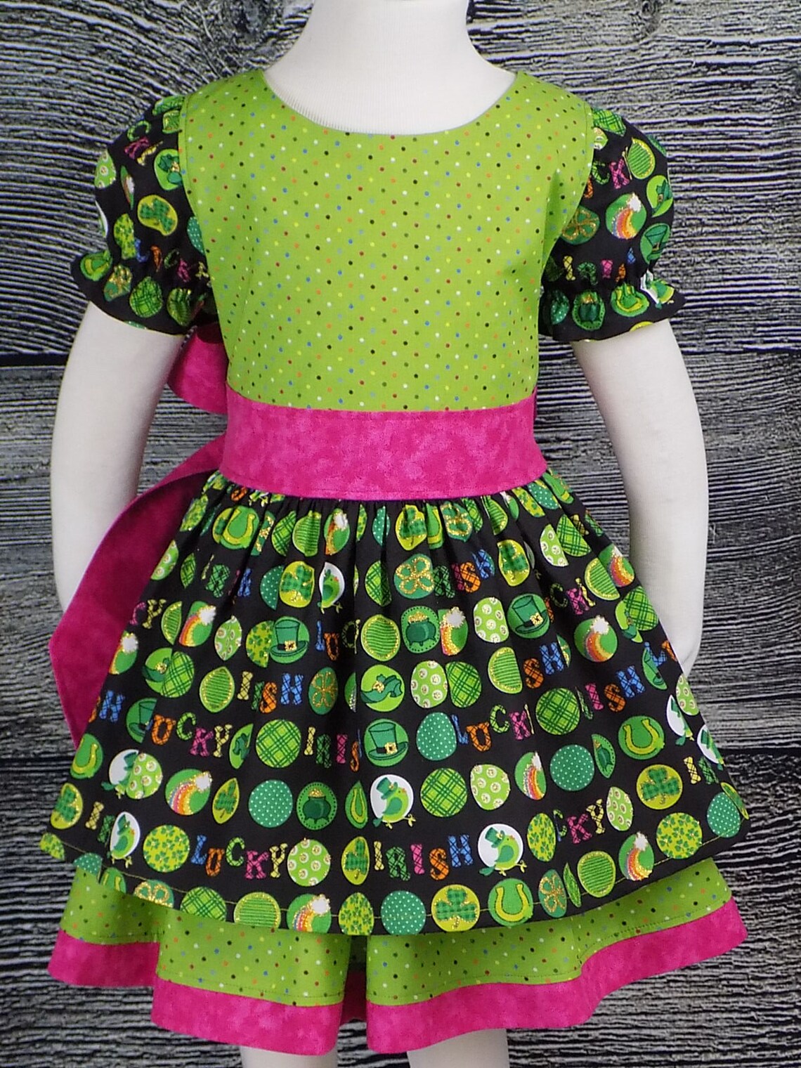 Lucky Irish Dress, Shamrock Dress, Girls, St Patricks Day Dress ...