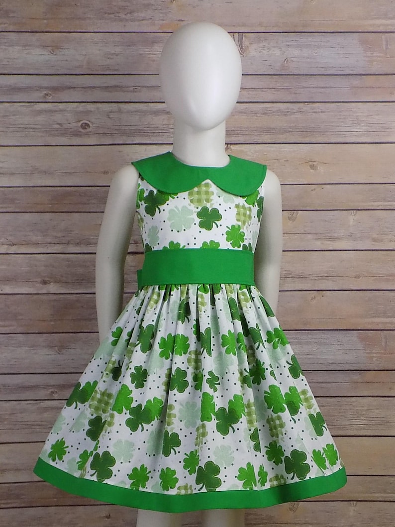 Girls Shamrock Dress, St Patricks Day Dress, Green, Toddler, Parade ...