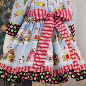 Gingerbread House Dress, Girls, Christmas Dress, Peppermint, Candy ...