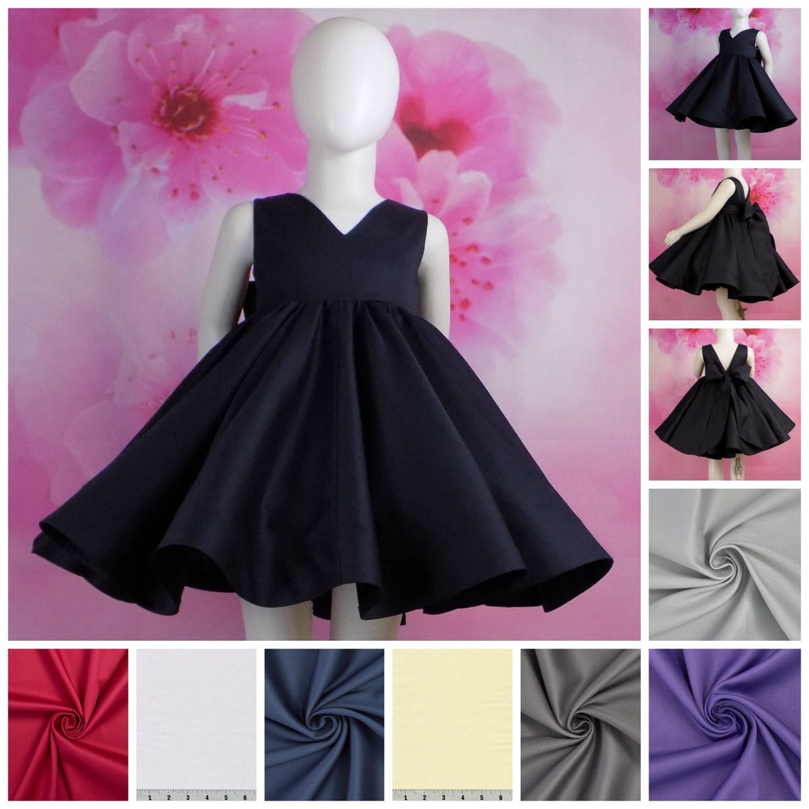 Girls Pageant Dress OOC Natural Pageant Black Dress Fancy | Etsy