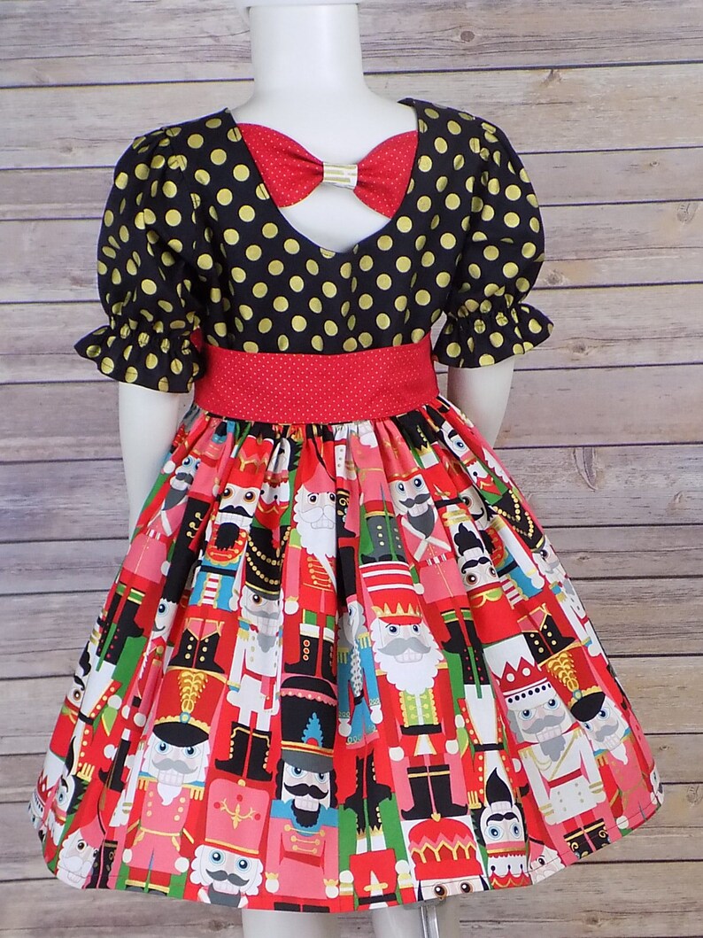 Nutcracker Dress Girls Fancy Christmas Dress Black Gold | Etsy