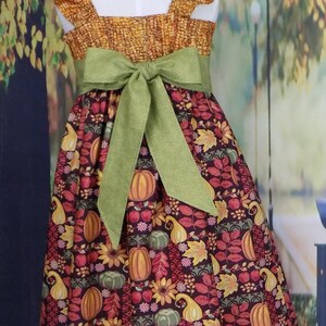 Girls, Thanksgiving Dress, Toddler, Fall Dress, Pumpkin Dress, Autumn ...