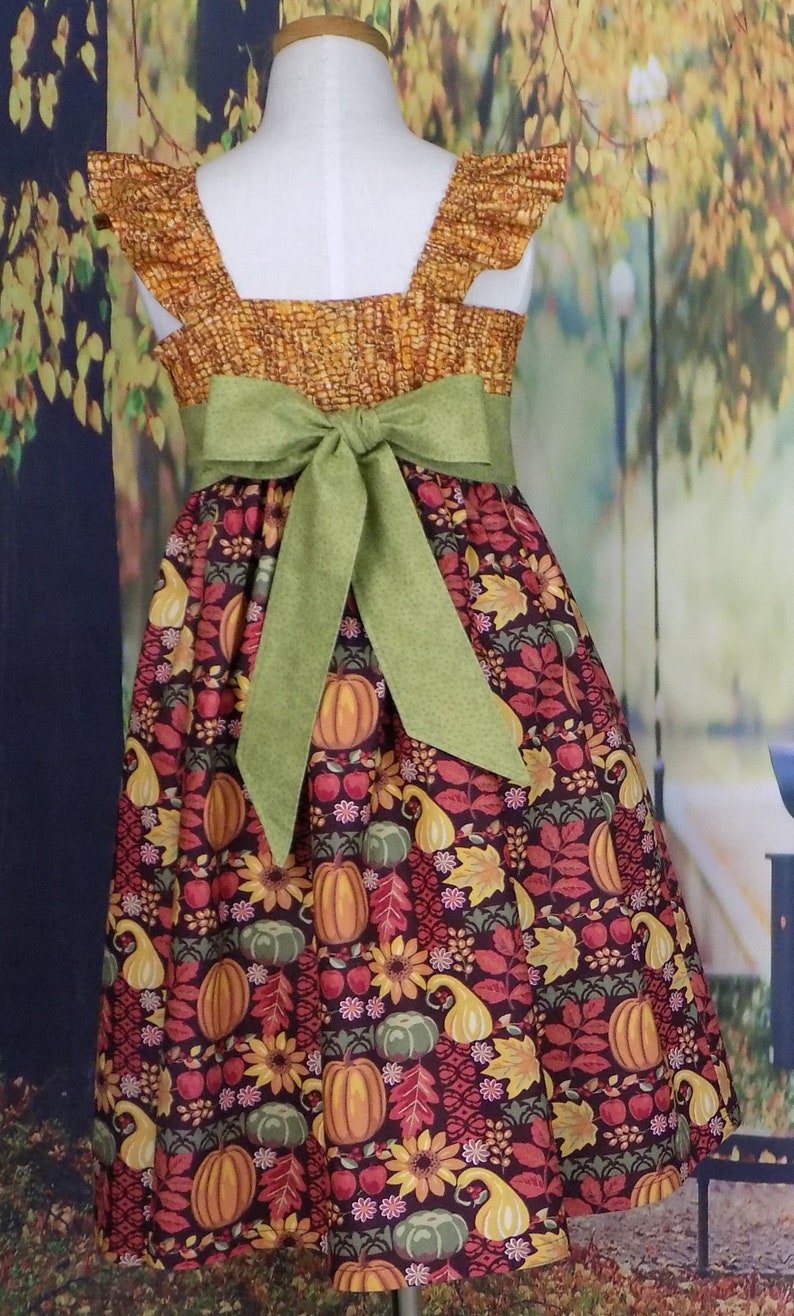 Girls Thanksgiving Dress Toddler Fall Dress Pumpkin Dress - Etsy