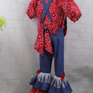 Denim Pageant Overalls, Girls Western Overalls, Red Bandana, Denim Wear ...