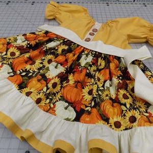 Girls Fall Dress, Sunflower Dress, Pumpkin Dress, Toddler, Baby, Teens ...