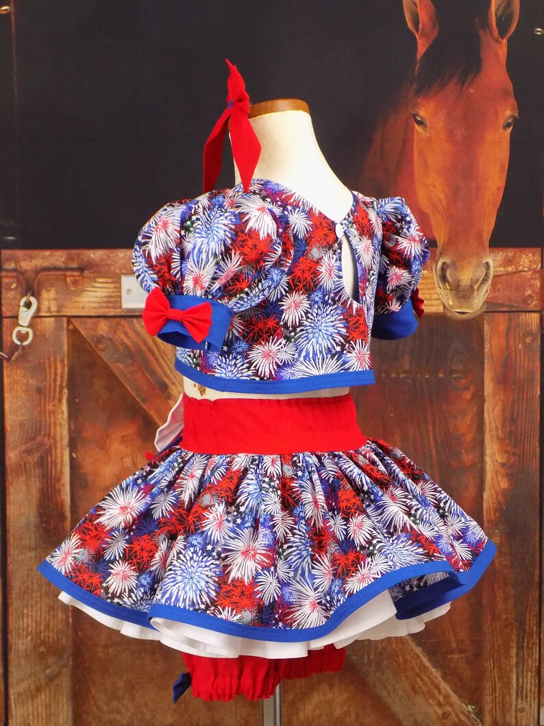 Patriotic Pageant Wear Red White Blue Pageant Wear RWB Fire - Etsy