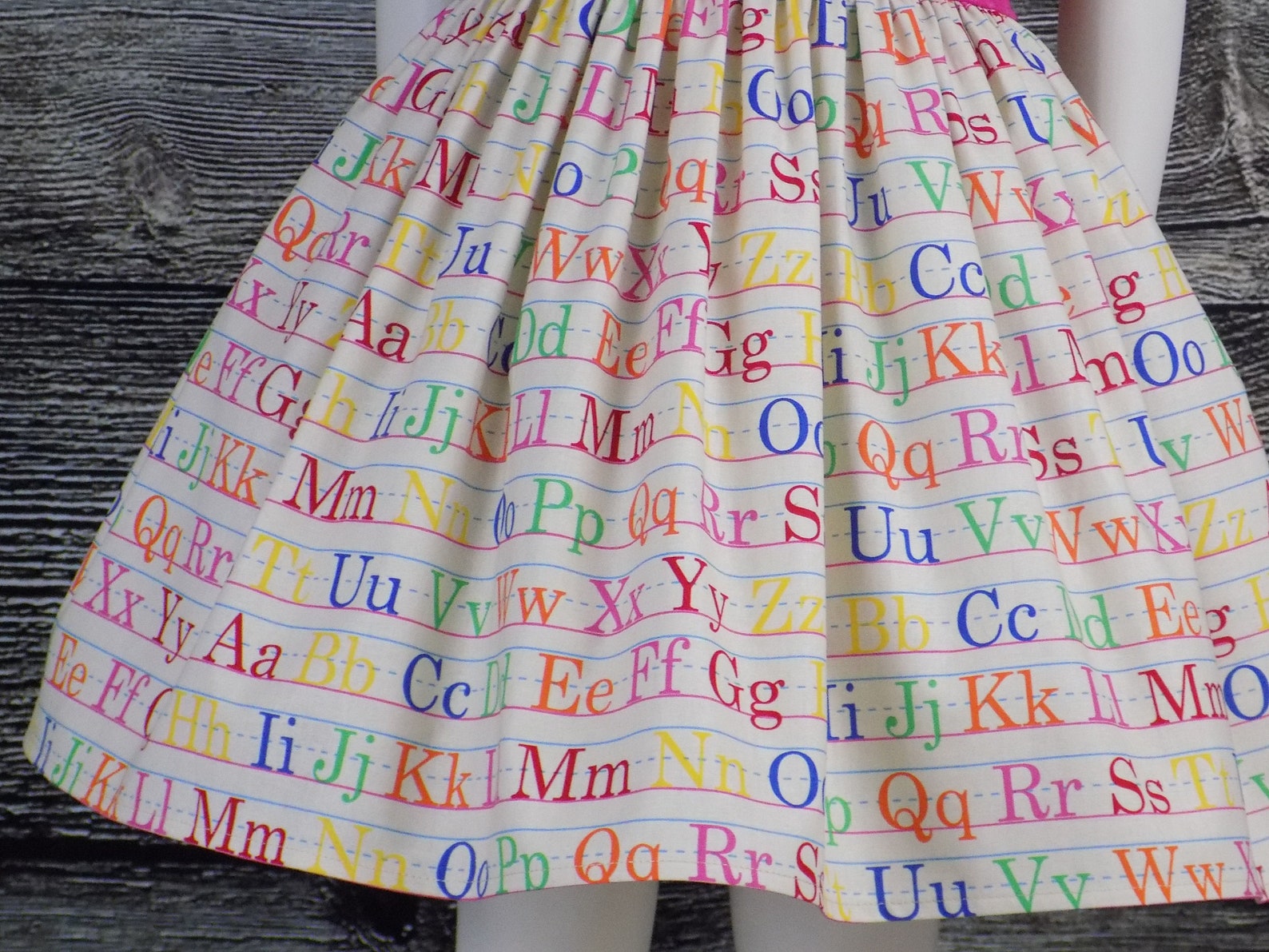Girls ABC School Dress Outfit Back to School Alphabet | Etsy